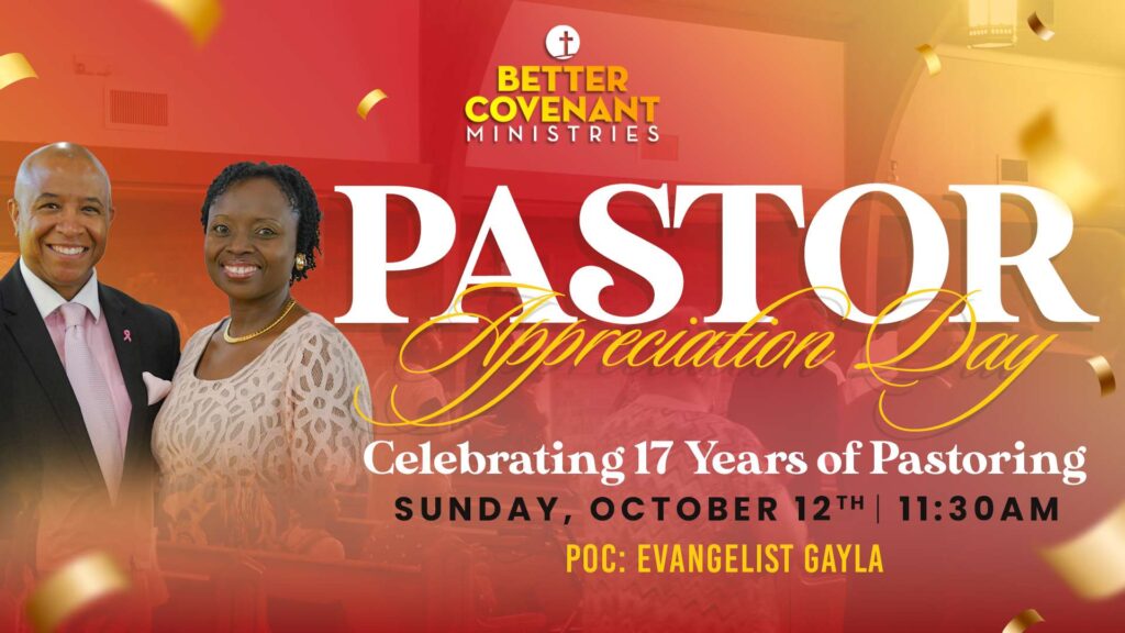 Pastor Appreciation Dinner RSVP – Better Covenant Ministries